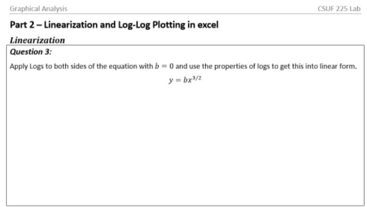 Solved Apply Logs to both sides of the equation with b=0 and | Chegg.com