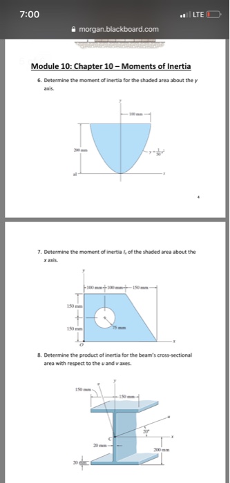 Solved 7:00 morgan.blackboard.com Module 10: Chapter | Chegg.com