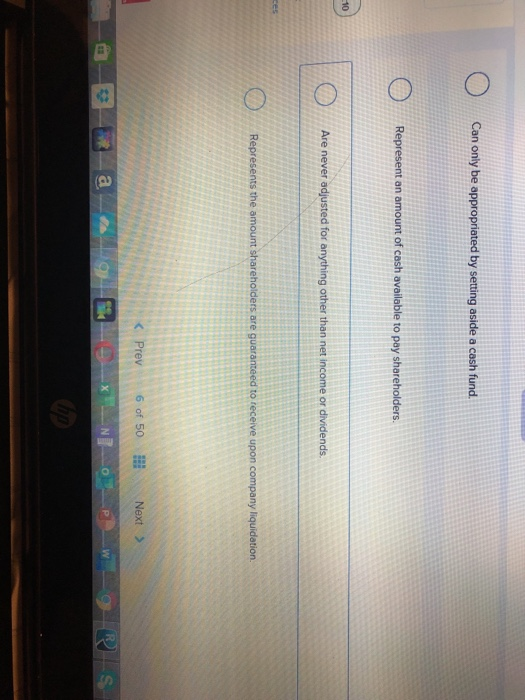 Solved Retained earnings: Multiple Choice Generolly consists | Chegg.com