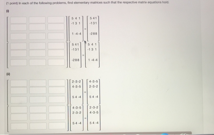 Solved (1 point) In each of the following problems, find | Chegg.com