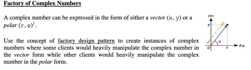 Solved Factory of Complex Numbers T A complex number can be | Chegg.com