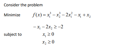 Solved Consider the problem Minimize subject to | Chegg.com