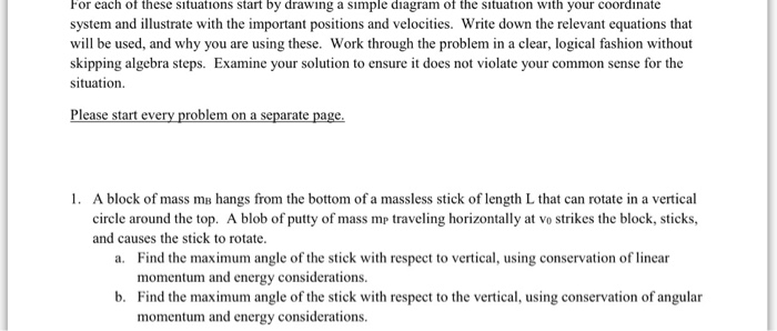 Solved For each of these situations start by drawing a | Chegg.com
