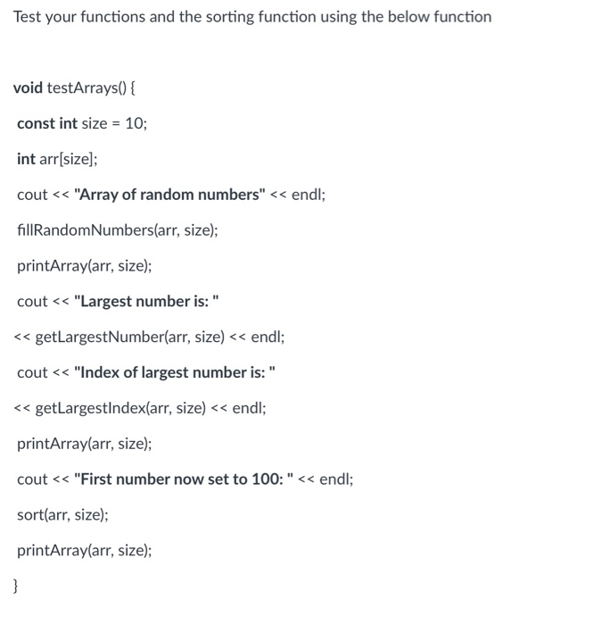 Solved Write a function called fillRandomNumbers that takes | Chegg.com