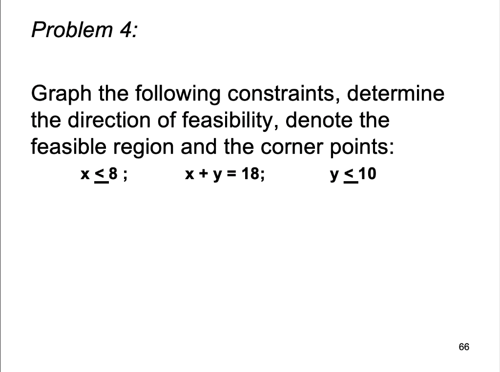 Solved Problem 4: Graph the following constraints, determine | Chegg.com