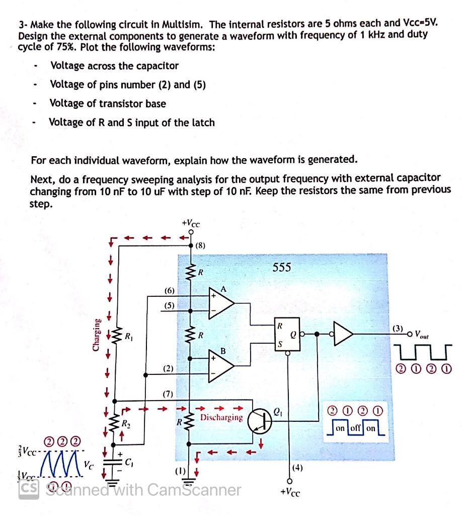 3- Make the following circuit in Multisim. The | Chegg.com