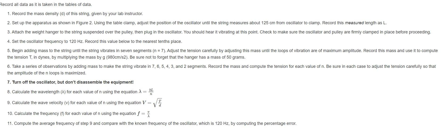 Solved Record all data as it is taken in the tables of data. | Chegg.com