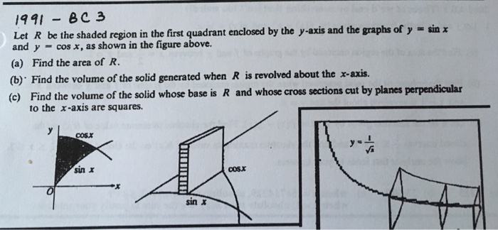 Solved Ap calculus practice: solids with weird cross | Chegg.com