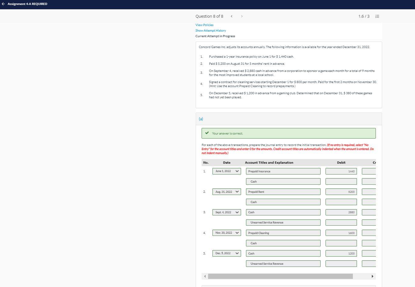 Solved Assignment 4-A REQUIRED Question 8 of 8