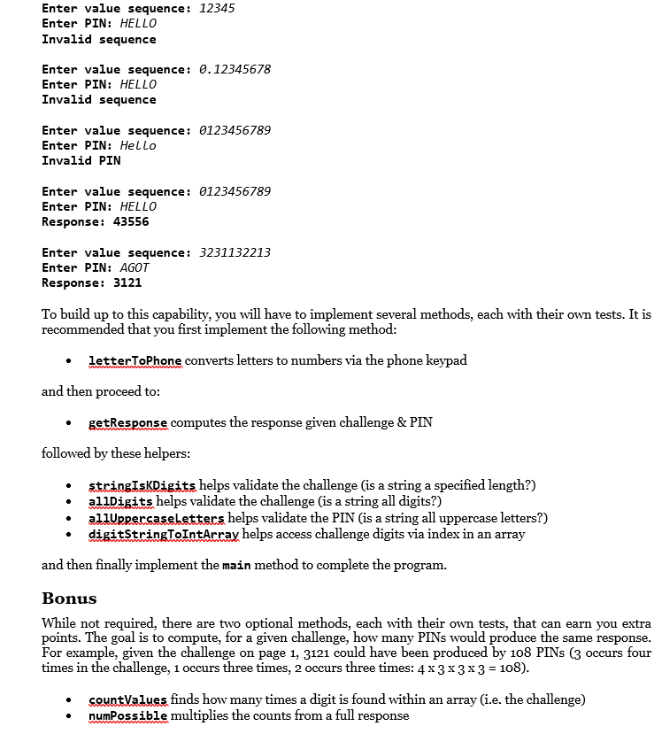 Solved Problem a (LA2a.java) In this assignment you are to | Chegg.com