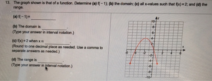 Solved 11. Write interval notation for the graph. b+t Choose | Chegg.com