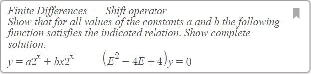 Solved Finite Differences – Shift operator Show that for all | Chegg.com