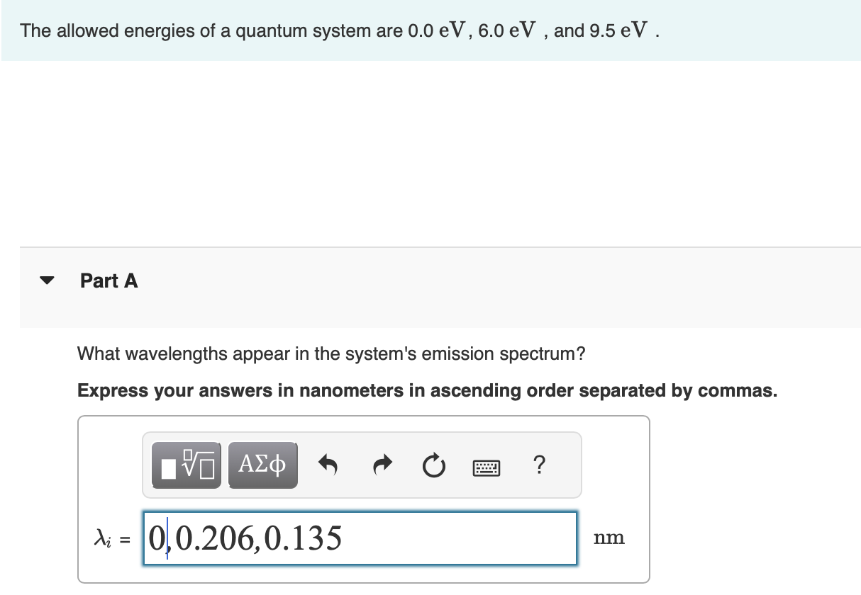 Solved The allowed energies of a quantum system are | Chegg.com