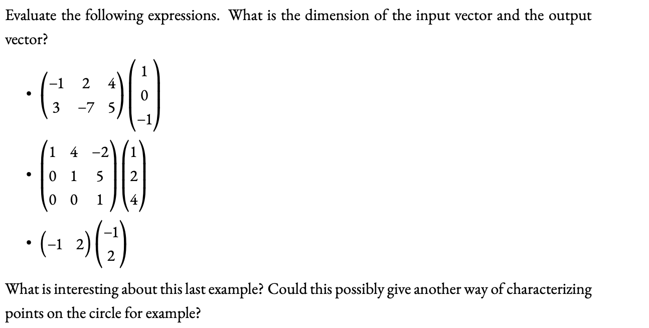 Solved Evaluate the following expressions. What is the | Chegg.com