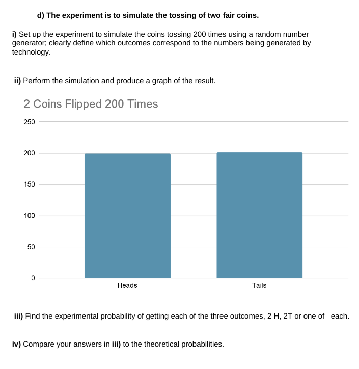 Assignment: Find probabilities using simulation | Chegg.com
