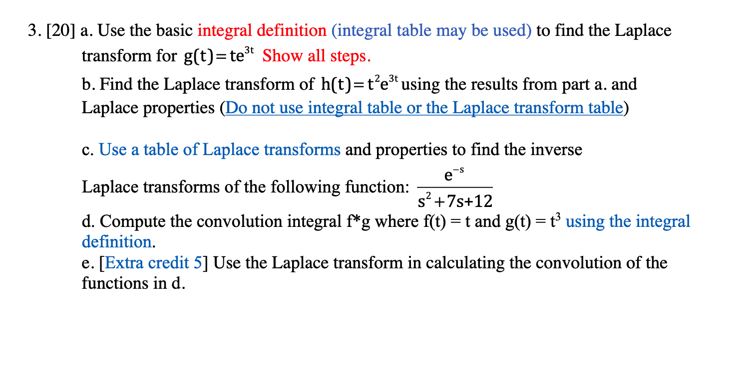 Solved [20] a. Use the basic integral definition (integral | Chegg.com