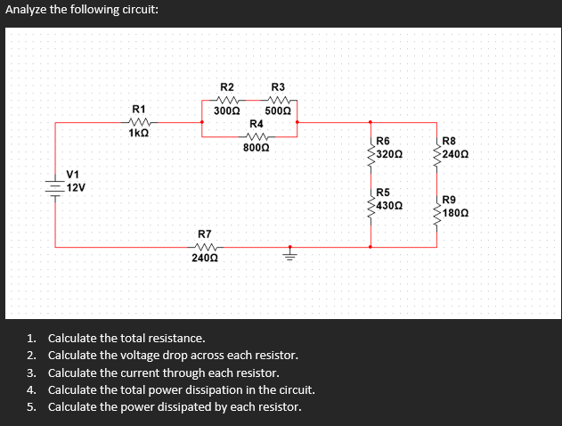 Solved Calculate the total resistance.Calculate the voltage | Chegg.com