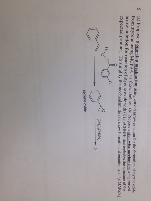 Solved (a) Propose a one-step mechanism using curved arrow | Chegg.com