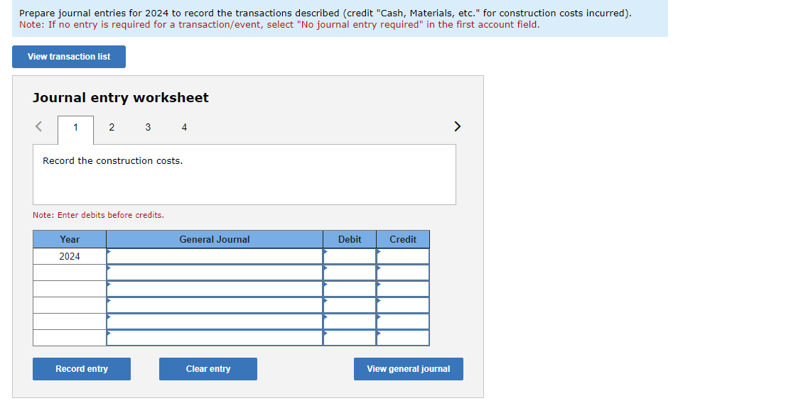 Solved Prepare journal entries for 2024 to record the | Chegg.com