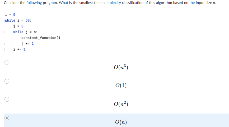Solved Consider the following program. What is the smallest | Chegg.com