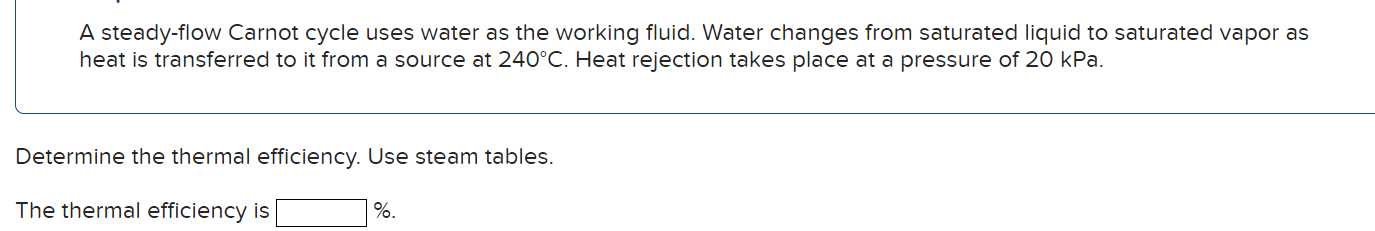 Solved A steady-flow Carnot cycle uses water as the working | Chegg.com