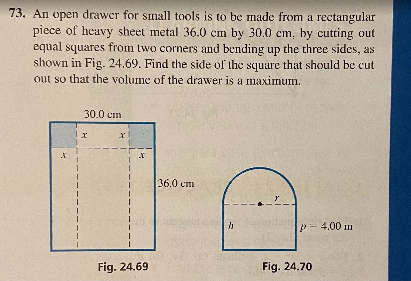 Solved 3. An open drawer for small tools is to be made from | Chegg.com