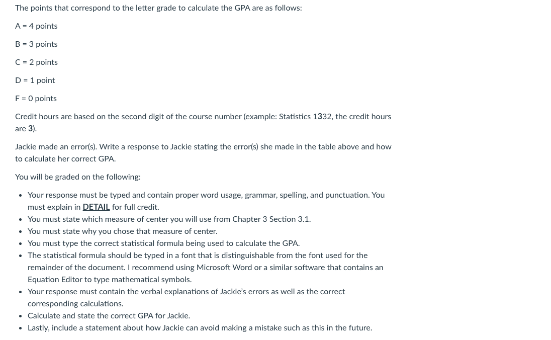 Solved Your friend, Jackie, is a junior in the College of | Chegg.com