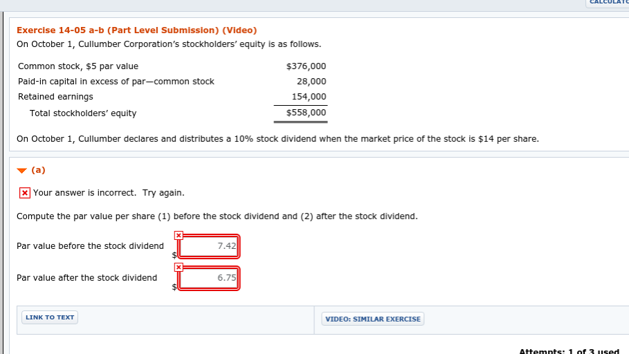 Solved Exercise 14-05 a-b (Part Level Submission) (Video) On | Chegg.com