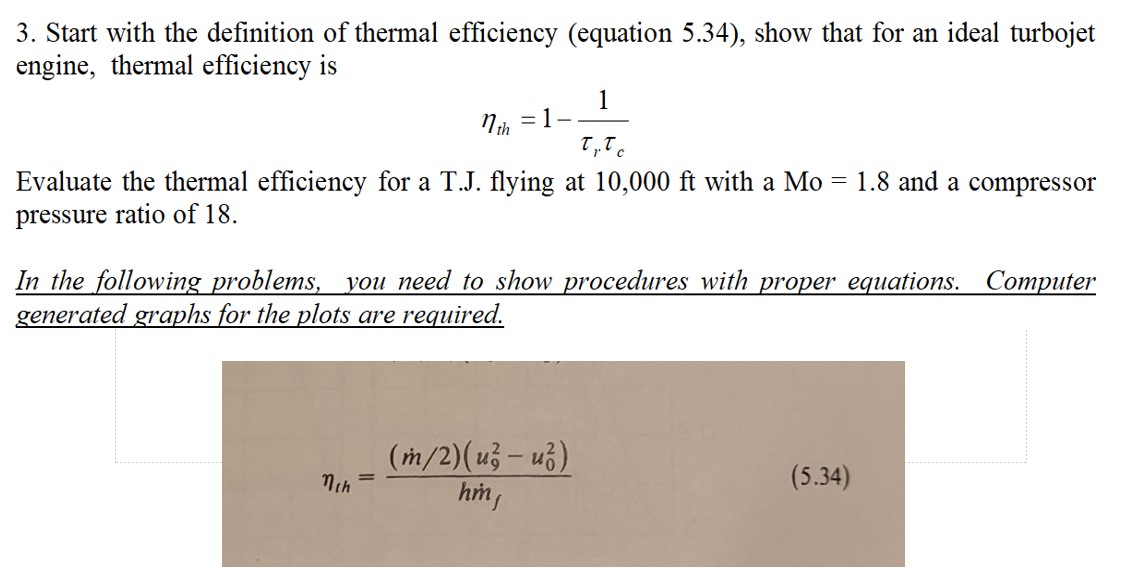 Solved Start with the definition of thermal efficiency | Chegg.com