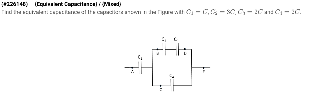 Solved 226148 Equivalent Capacitance} {mixed Find The