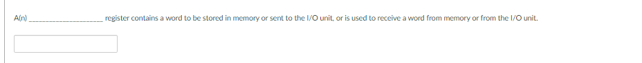 Solved A(n) register contains a word to be stored in memory | Chegg.com