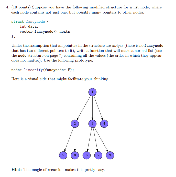 Solved Struct Node { Int Data Node Next Node Int D 0