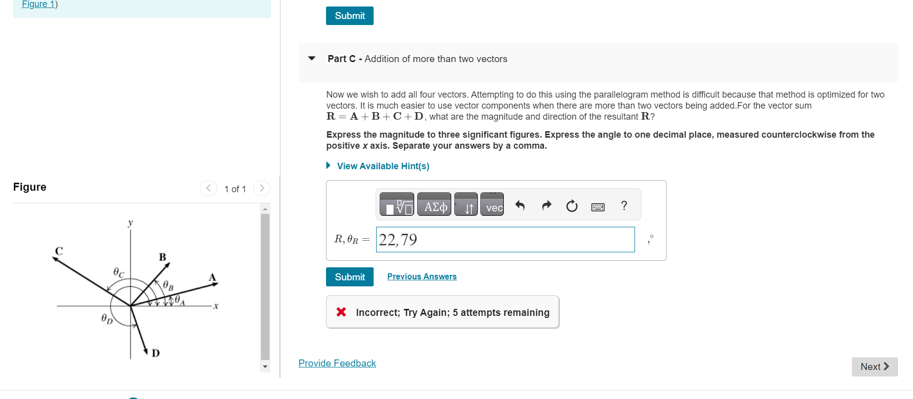 Figure 1)Part C - ﻿Addition of more than two | Chegg.com