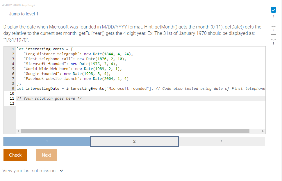 Solved Jump to level 1 Display the date when Microsoft was | Chegg.com
