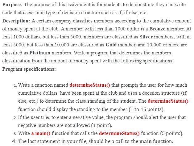 Solved Purpose: The purpose of this assignment is for | Chegg.com