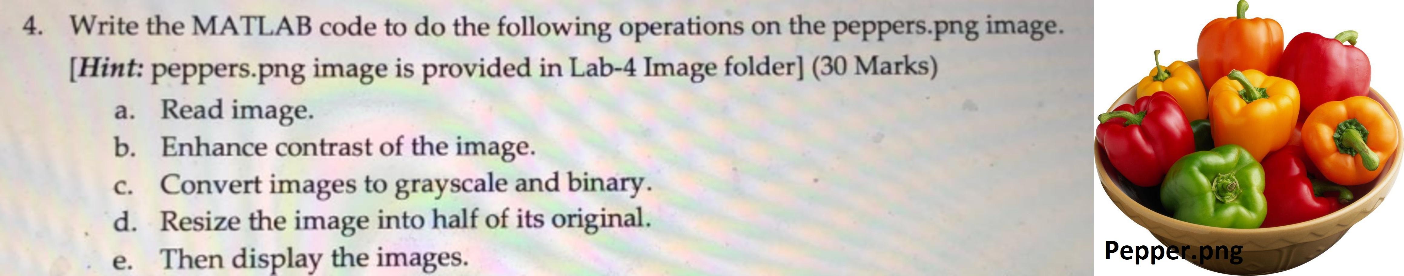 Solved 4. Write the MATLAB code to do the following | Chegg.com