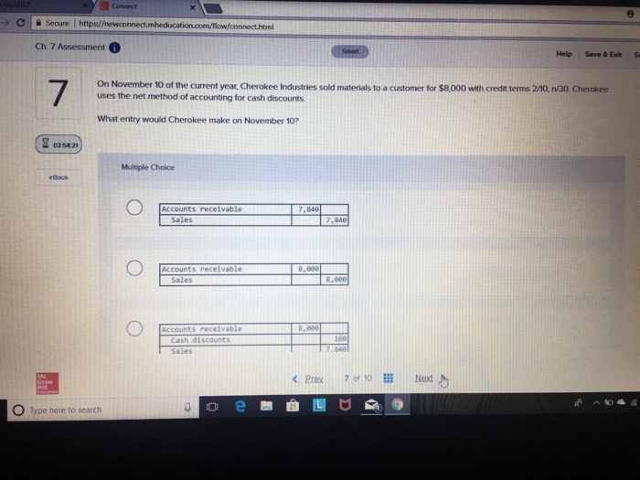 Solved Connect ? C?? Secure l https:/ html Ch. 7 Assessment | Chegg.com