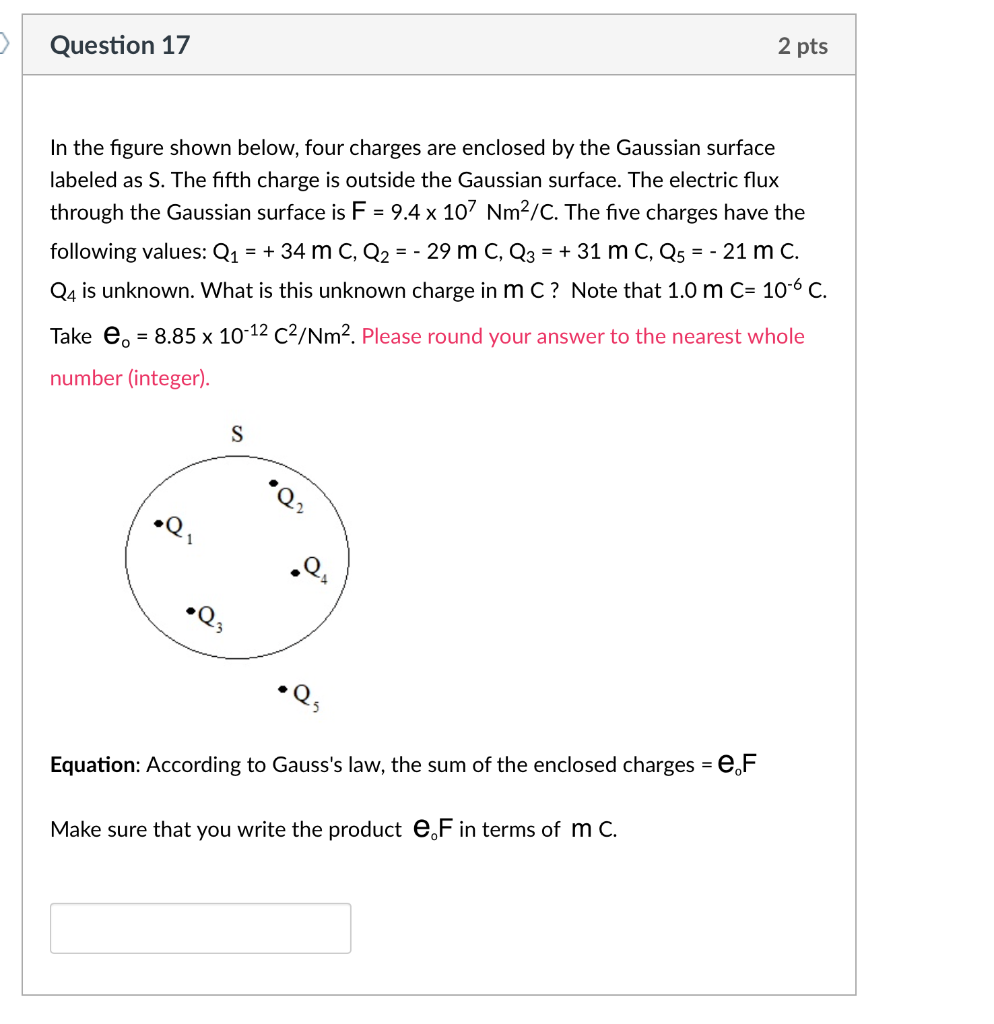 Solved In the figure shown below, four charges are enclosed | Chegg.com