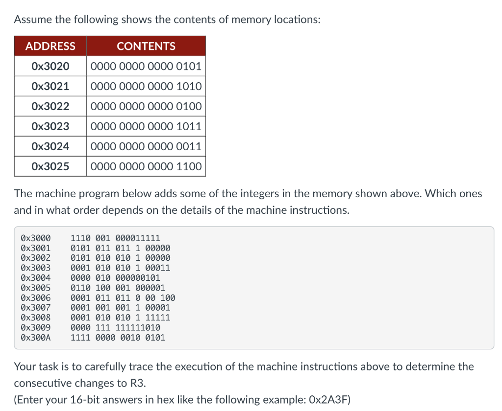 Solved Table of LC-3 Instructions: 5 4 3 2 1 0 SEMANTICS NOT | Chegg.com