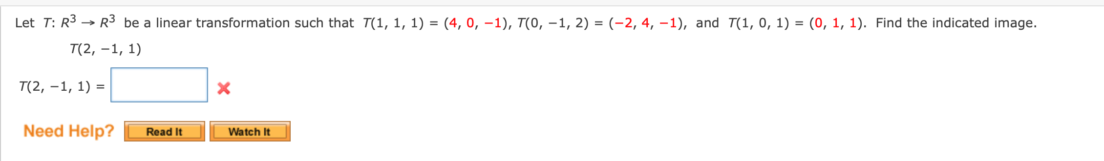 Solved Let T: R3 -> ﻿R3 ﻿be a linear transformation such | Chegg.com