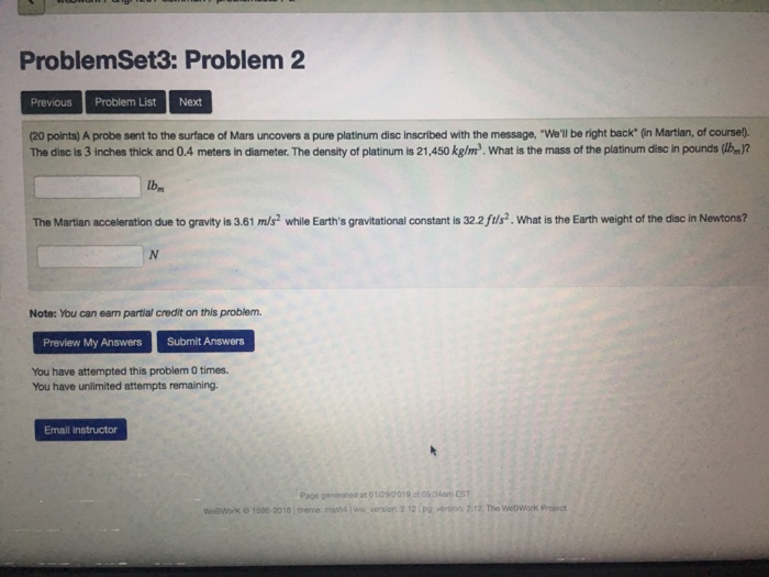Solved ProblemSet3: Problem 2 Previous Problem ListNext (20 | Chegg.com