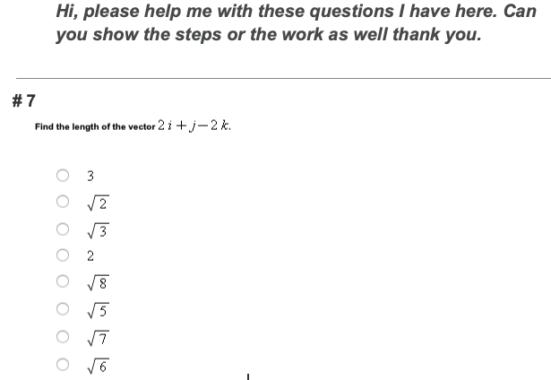 Solved Hi, please help me with these questions I have here. | Chegg.com