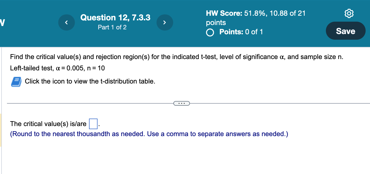 Solved Find the critical value(s) ﻿and rejection region(s) | Chegg.com