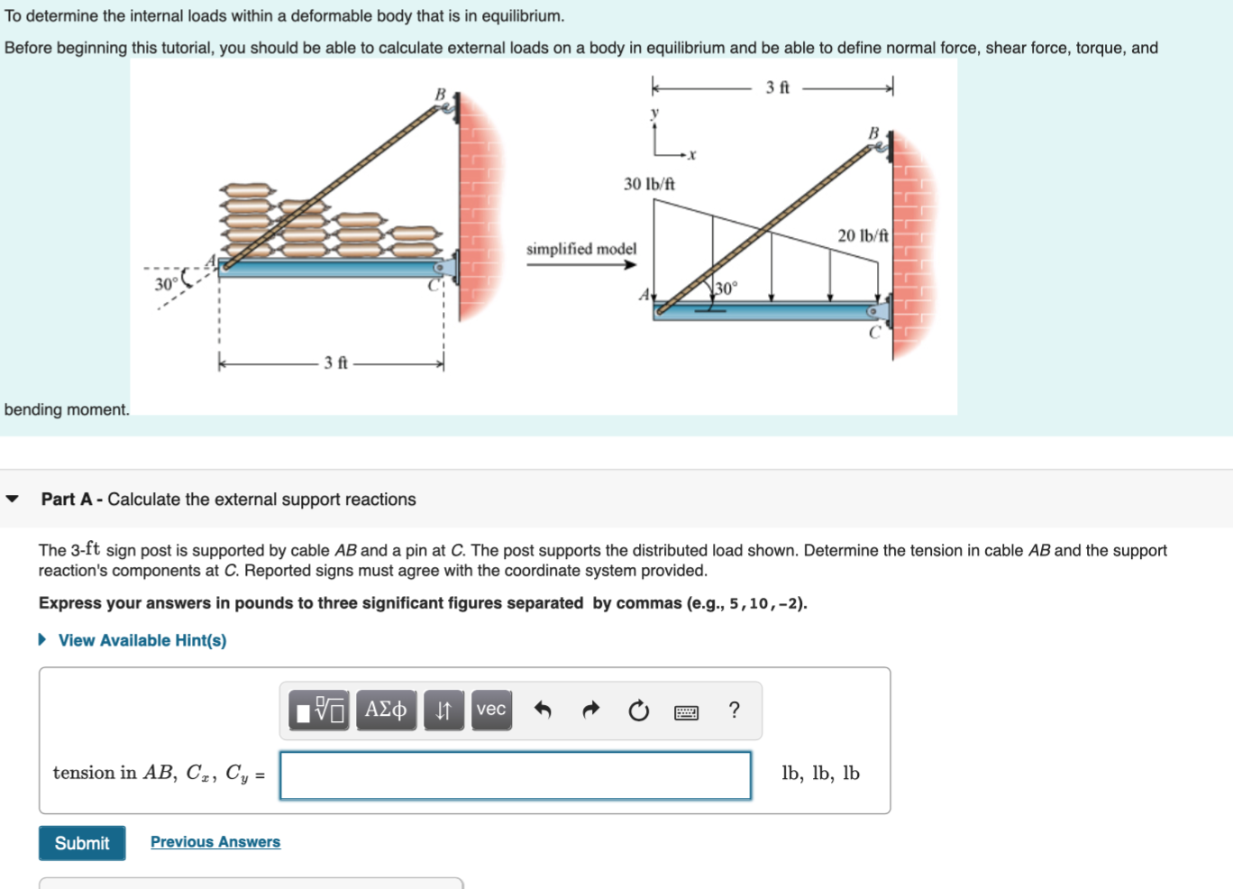 Solved To determine the internal loads within a deformable | Chegg.com