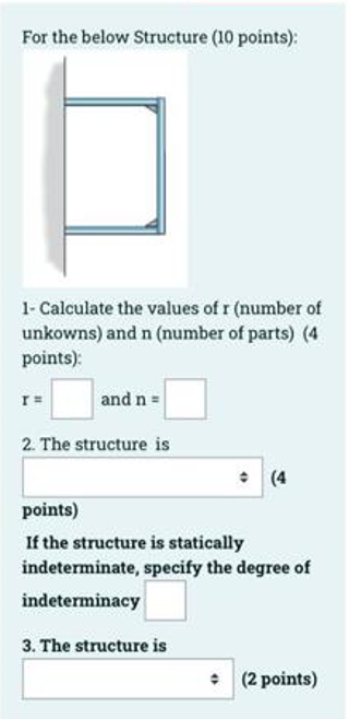 Solved For the below Structure (10 points): 1- Calculate the | Chegg.com