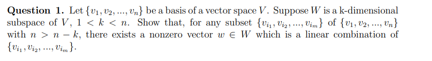 Solved VQuestion 1. ﻿Let {v1,v2,dots,vn} ﻿be a basis of a | Chegg.com