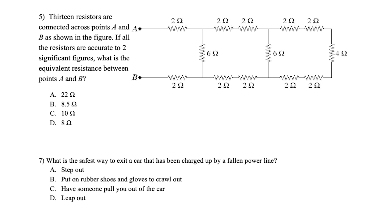 Solved 212 222 222 20 212 5) Thirteen resistors are | Chegg.com