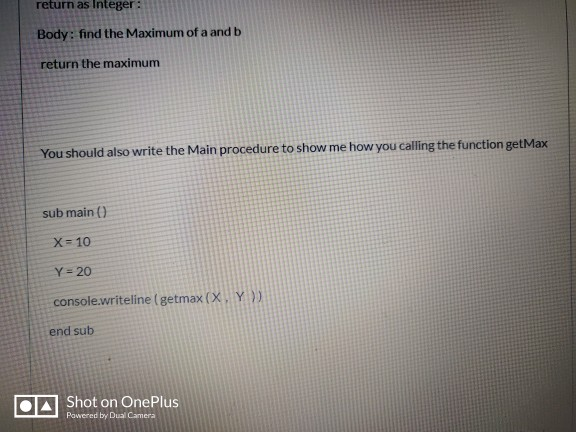 Solved D Question 1 Write a function named:getMax () Input | Chegg.com