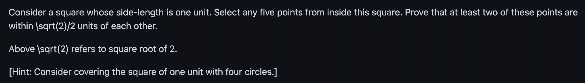 Solved Consider a square whose side-length is one unit. | Chegg.com