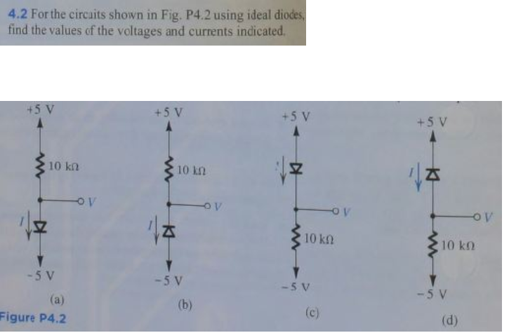 1. Ideal diode model: S\&S problems: 4.2 parts a and | Chegg.com